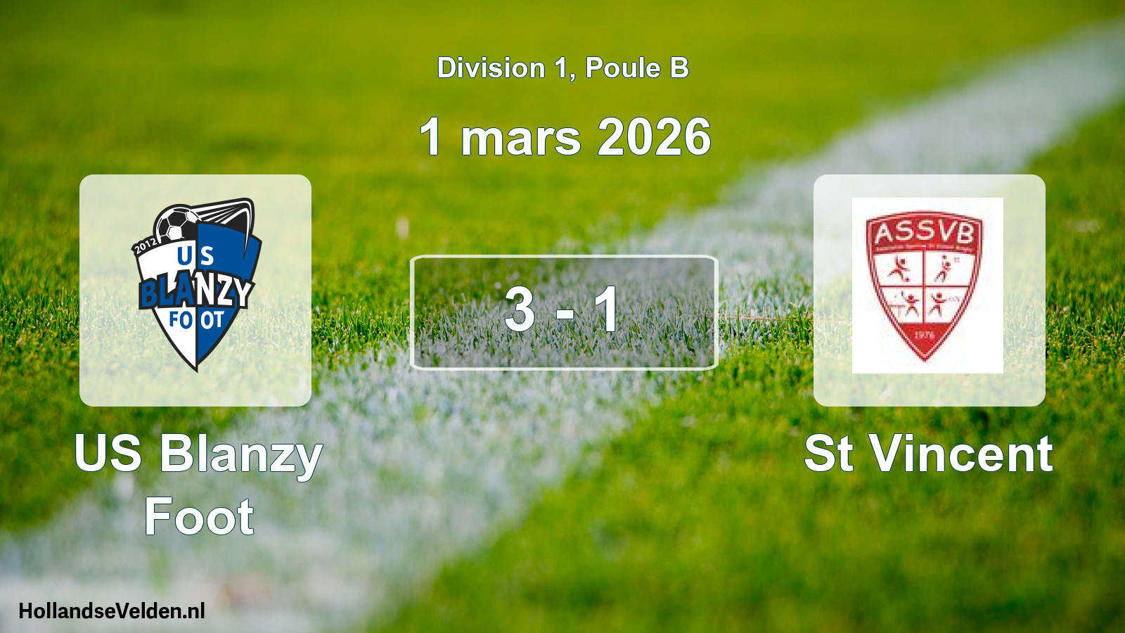 ⚽ Total number of matches played: US Blanzy Foot - St Vincent 3 - 1 (1 ...